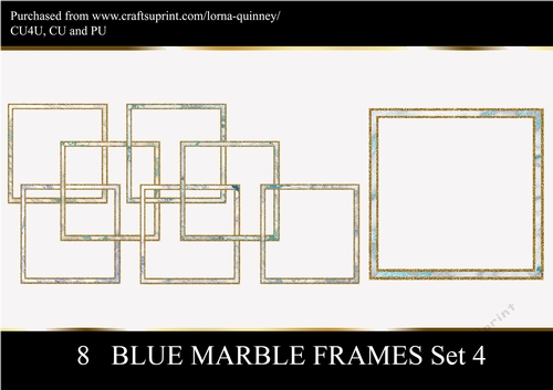 Blue Marble Frames Set 4 - CUP924571_643 | Craftsuprint