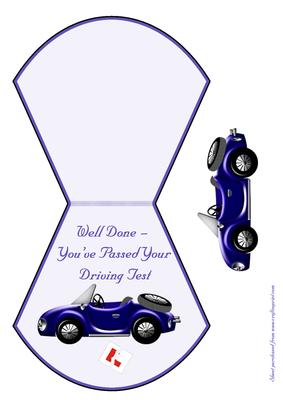 Blue Driving Test Wobble Card - CUP92604_643 | Craftsuprint