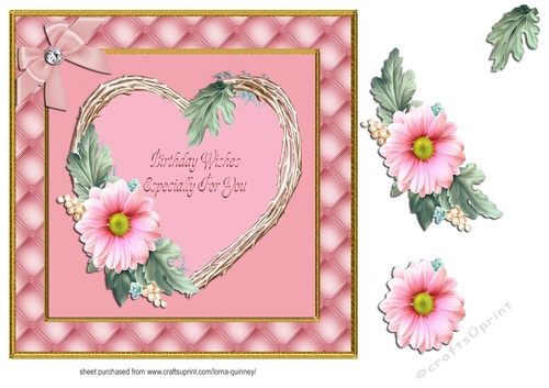 Love Heart Birthday Card - CUP943993_643 | Craftsuprint