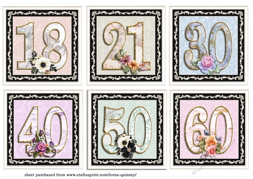 Floral Age Toppers 1 - CUP979352_643 | Craftsuprint