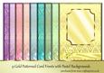 Gold Patterned Card Fronts on Dark Backgrounds - CUP316722_643 ...