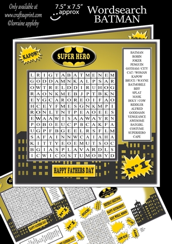 BATMAN WORDSEARCH - CUP1040492_1566 | Craftsuprint