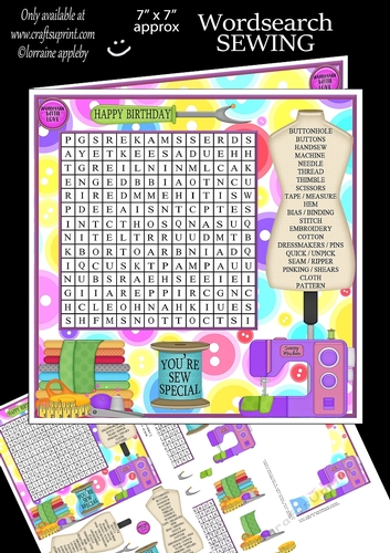 SEWING WORDSEARCH - CUP1104046_1566 | Craftsuprint
