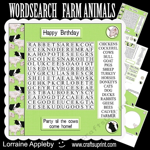 FARM ANIMALS WORDSEARCH - CUP1124549_1566 | Craftsuprint