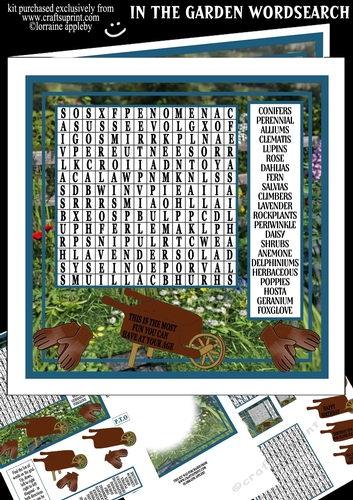 WORDSEARCH IN THE GARDEN - CUP719056_1566 | Craftsuprint