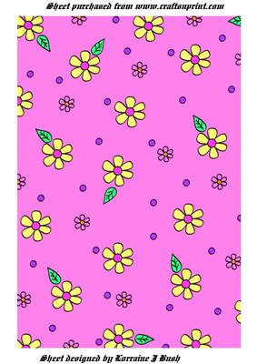 Pretty Pink Small Flower Backing Sheet - CUP85874_651 | Craftsuprint