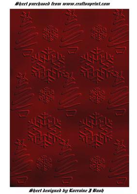 Red Christmas Backing Sheet - CUP85880_651 | Craftsuprint
