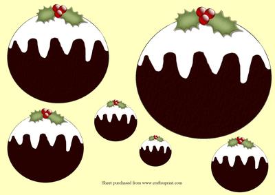 Christmas Pudding Toppers - CUP111187_631 | Craftsuprint