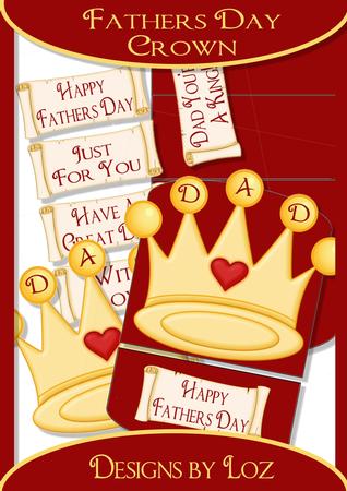Fathers Day Crown Easel Card with Decoupage - CUP191057_631 | Craftsuprint
