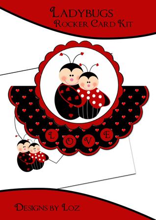 Ladybugs Rocker Card Kit - CUP289979_631 | Craftsuprint