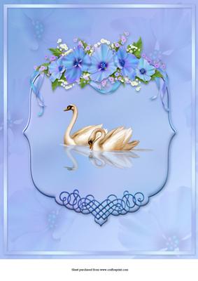 Beautiful Blue A4 Card Front - CUP342851_631 | Craftsuprint