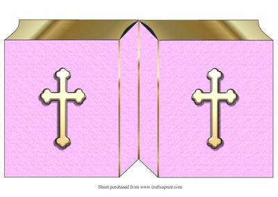 Pink Bible Shaped Card - CUP86403_631 | Craftsuprint