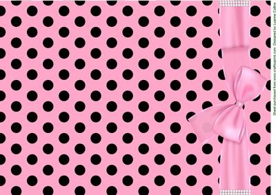 Dotted Pink Bow Border Sheet - CUP175540_361 | Craftsuprint