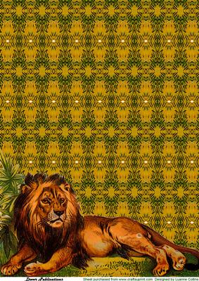 King Lion Border Sheet - CUP195065_361 | Craftsuprint