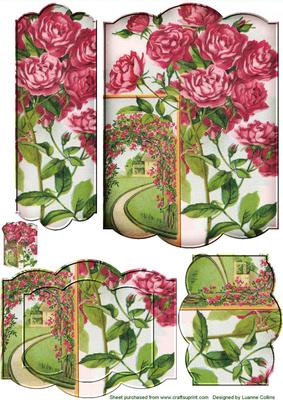 Rose Garden Bookmark Card Topper - CUP329375_361 | Craftsuprint