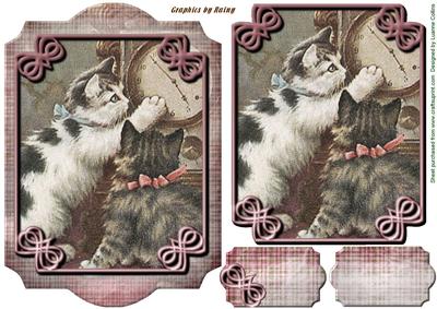 Kitten Time Frame Card Topper - CUP529290_361 | Craftsuprint