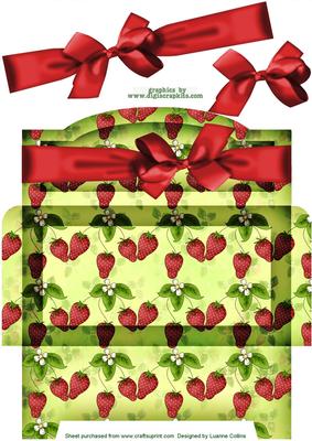 Strawberry Money Holder with Bow - CUP534121_361 | Craftsuprint