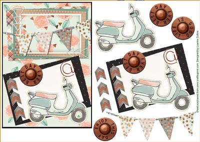 Best Day Scooter Card Front - CUP650939_361 | Craftsuprint