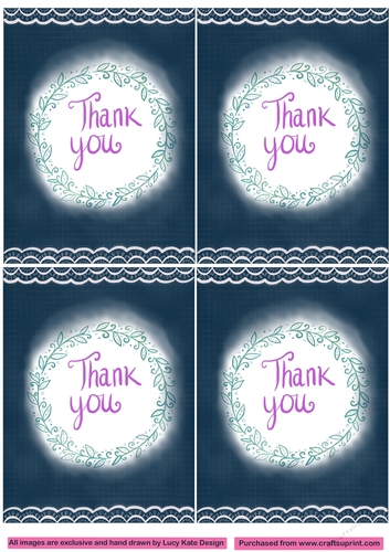 Thank you card toppers - CUP1101643_72967 | Craftsuprint