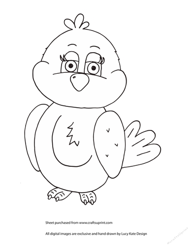 Chirpy chops bird digital stamp - CUP970749_72967 | Craftsuprint