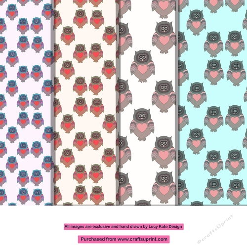Owl repeat patterned papers - CUP989282_72967 | Craftsuprint