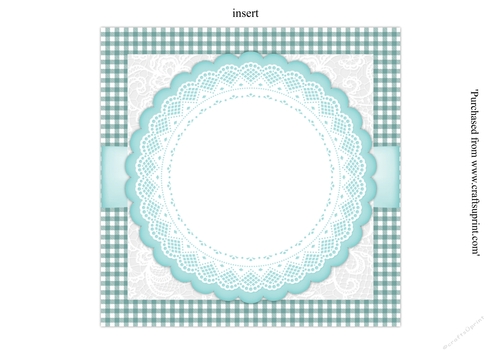 Insert for Beautiful floral bouquet card topper for 7x7 card ...