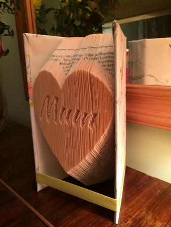 Book Folding Pattern for "mum Inverted in a Heart" - CUP605482_2201 ...