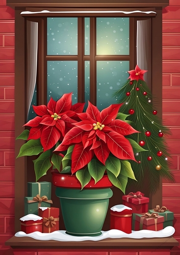 Christmas Window A4 Print - CUP1240395_93774 | Craftsuprint