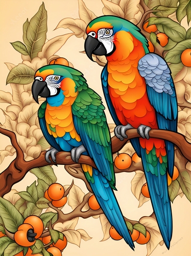 Perfect Parrots A4 Print - CUP1240945_93774 | Craftsuprint