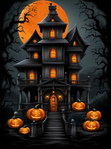 The Haunted House A4 Print - CUP1241723_93774 | Craftsuprint