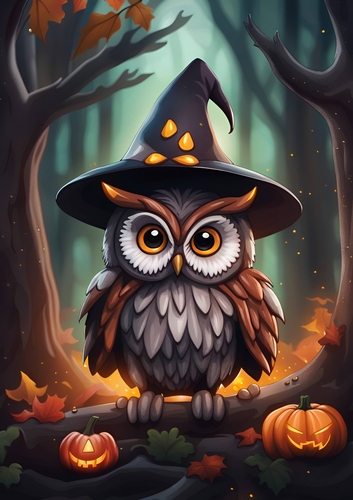 Witchy Owl A4 - CUP1244904_93774 | Craftsuprint