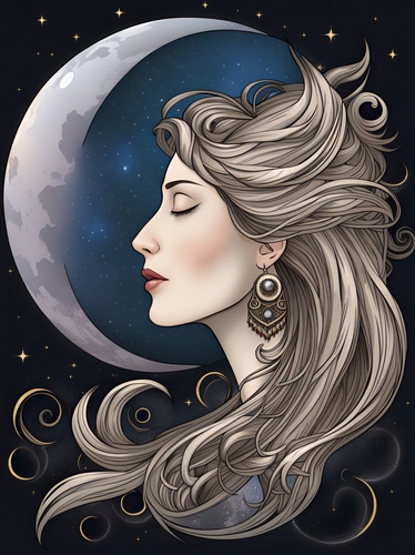 Moon Goddess A4 - CUP1246557_93774 | Craftsuprint