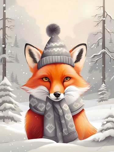 Winter Fox A4 - CUP1246865_93774 | Craftsuprint