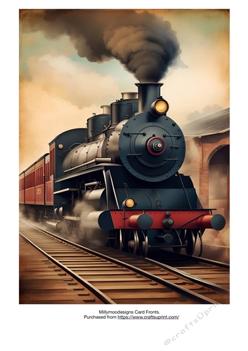 The Old Steam Train A4 A5 5x7 - CUP1247535_93774 | Craftsuprint