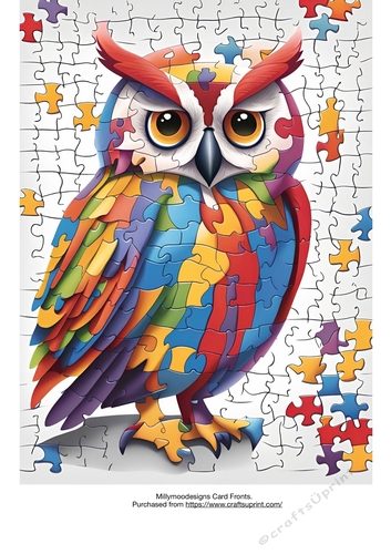Autism Awareness Owl Card Fronts A4 A5 5x7 - CUP1248091_93774 ...