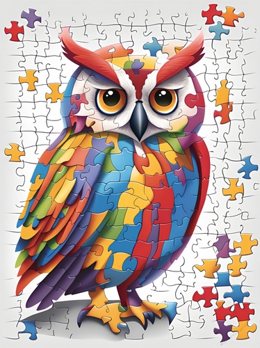 Autism Awareness Owl A4 - CUP1248092_93774 | Craftsuprint