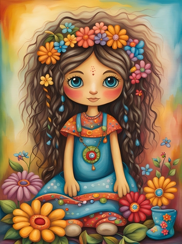 Its a Hippy Thing for Kids Rag Doll A4 - CUP1253287_93774 | Craftsuprint