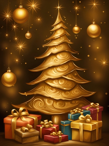 Gold Christmas A4 - CUP1253981_93774 | Craftsuprint