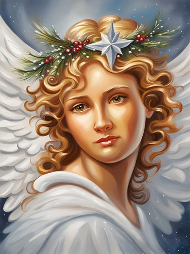 Oil on Canvas Christmas Angel A4 - CUP1264882_93774 | Craftsuprint