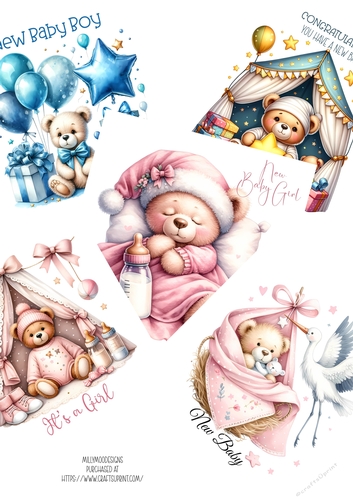 New Baby 7x7 Card Fronts - CUP1294781_93774 | Craftsuprint