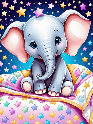 Baby Elephant A4 - CUP1296297_93774 | Craftsuprint