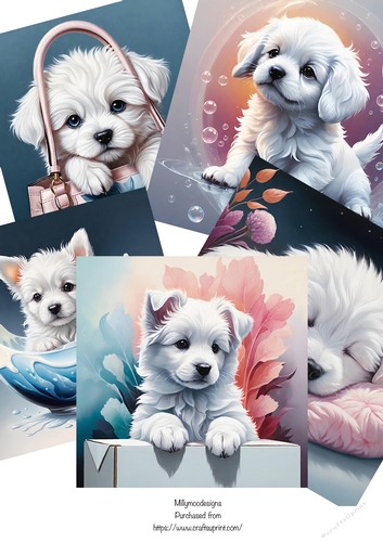 Puppy Love 8x8 Card Fronts - CUP1327671_93774 | Craftsuprint