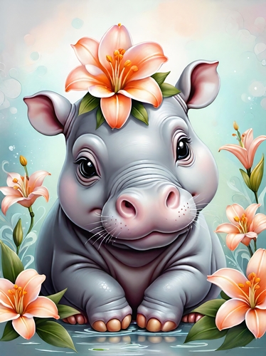 The Little Hippo A4 - CUP1341487_93774 | Craftsuprint