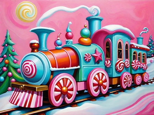 The Candyland Train A4 Landscape - CUP1343497_93774 | Craftsuprint