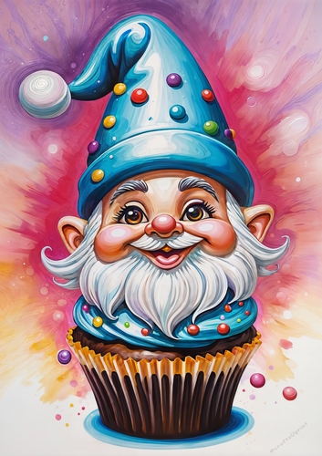 Christmas Gnome Cupcake A4 - CUP1354379_93774 | Craftsuprint