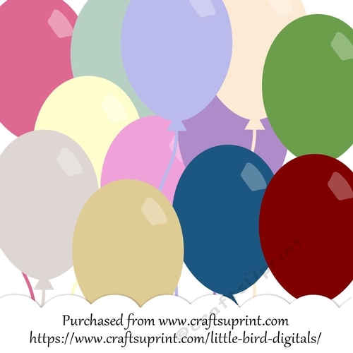 Balloons A4 Background - CUP955928_93774 | Craftsuprint