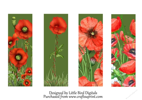 Poppy Bookmarks - CUP961983_93774 | Craftsuprint