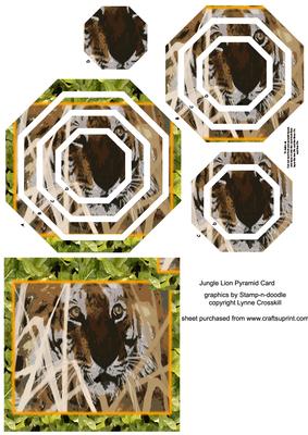 Jungle Lion Octagon Pyramid - CUP152220_866 | Craftsuprint