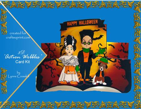 Happy Halloween 3D 'action Wobbles' Card Kit - CUP239533_866 | Craftsuprint