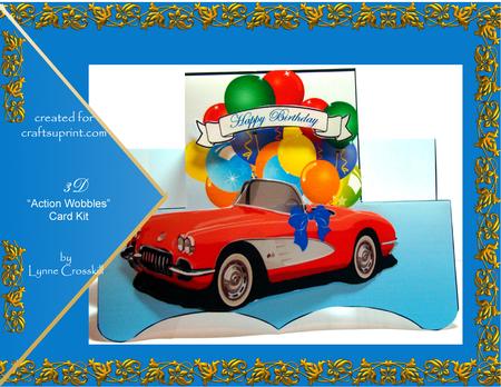 Happy Corvette Birthday Action Wobbles Card Kit - CUP241532_866 ...